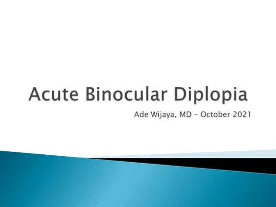 Diplopia , its types and causes | PDF | Death, Injury, or Military Conflict | Sensitive Topics