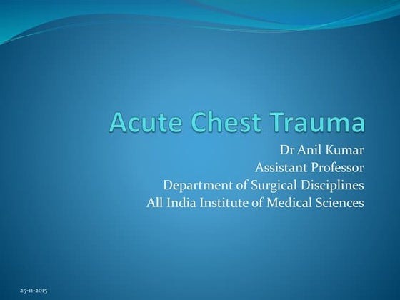 chest trauma forssmann.pptx essential chest trauma | PPT