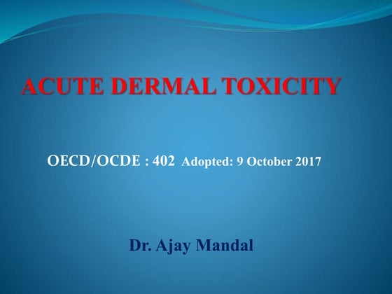 Repeated dose toxicity study | PPT