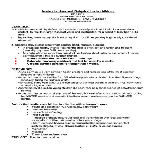 Acute Gastroenteritis with dehydration | PPTX