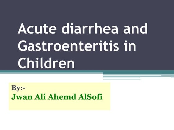 Diarrhea | PPTX