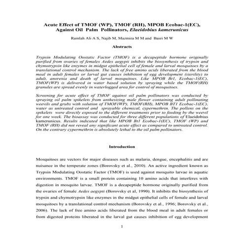 Acute effect of tmof against op polinators not transformed | PDF ...