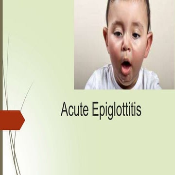 Epiglottitis Tripod Photo Finish: Acute Dx: What Cause Of Sudden