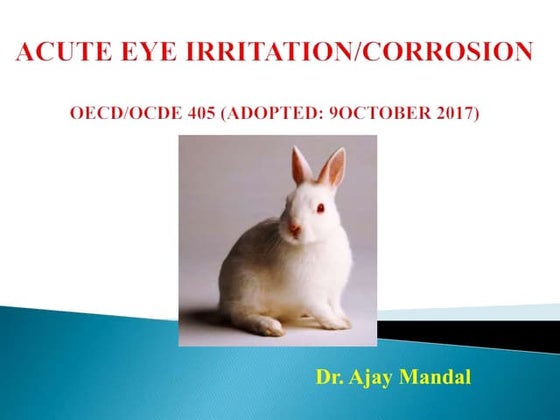 Acute dermal irritation/corrosion: OECD 404 | PPT