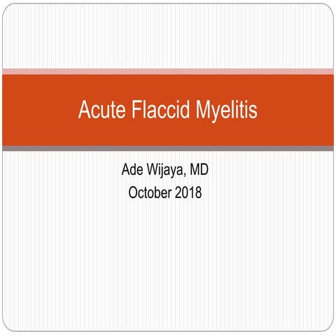 APPROACH TO ACUTE FLACCID PARALYSIS .pptx