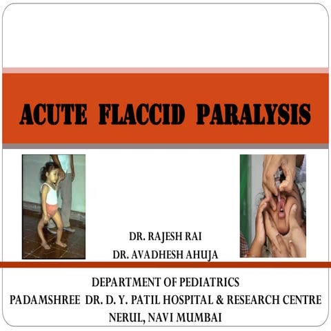 Acute flaccid paralysis (AFP) | PPTX