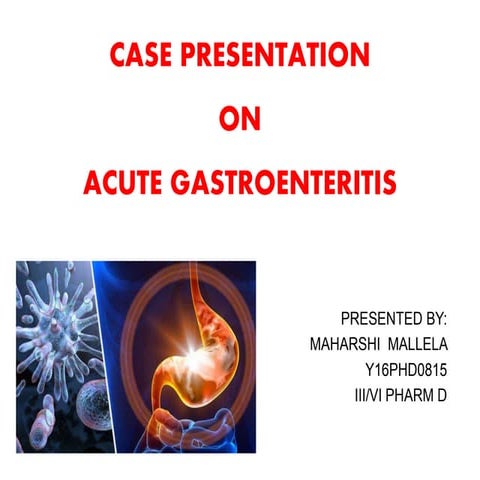 Acute gastroenteritis case study | PPTX