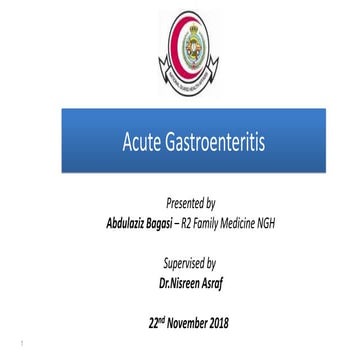 Gastroenteritis ppt | PPTX