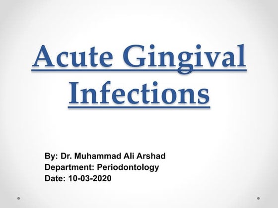 ANUG | PPTX | Dental Health | Diseases and Conditions