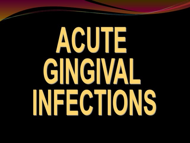 Necrotizing ulcerative gingivitis | PPTX | Dental Health | Diseases and ...