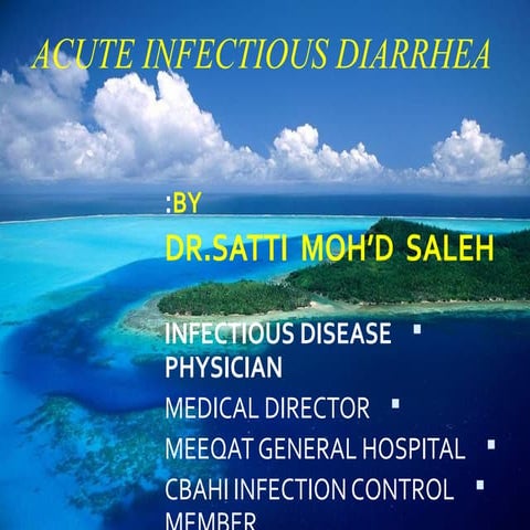 Acute Infectious Diarrhea | PPT