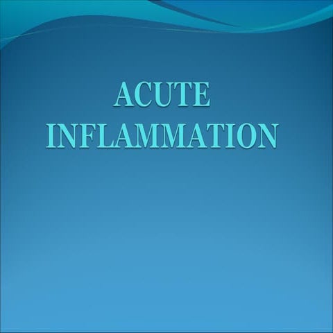 Acute inflammation | PPT