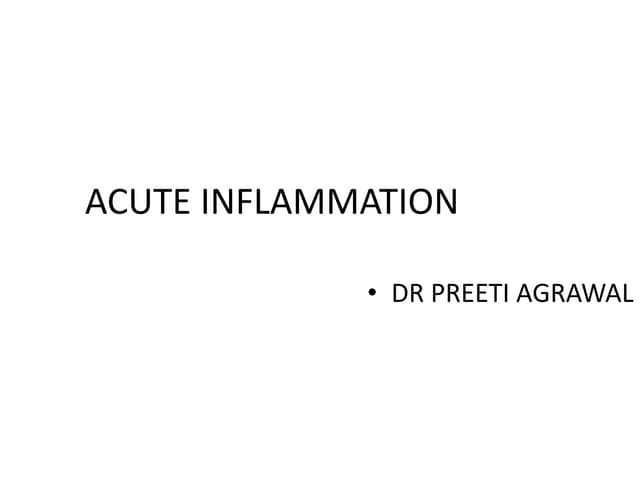Vascular and cellular events in inflammation | PPTX