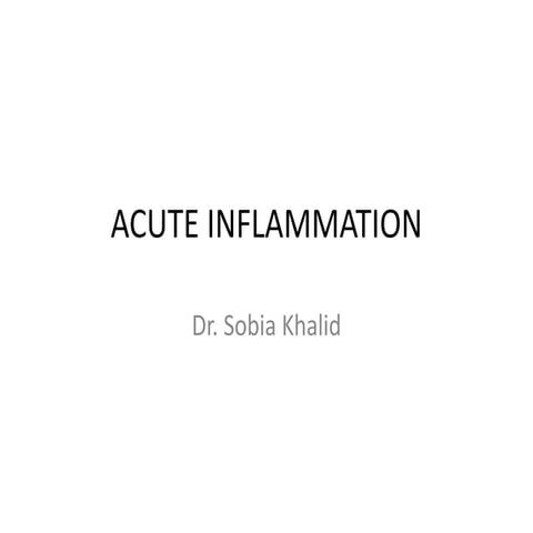 Acute Inflammation | PPTX