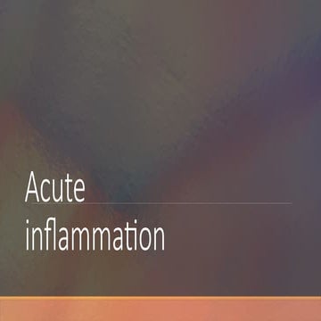 Acute inflammation vs chronic inflammation | PPTX