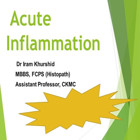 ACUTE INFLAMMATION Slides Pathology. pdf | PDF