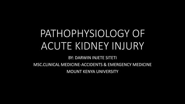 Acute kidney injury(AKI) | PDF