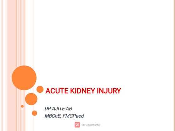 Acute kidney injury(AKI) | PDF | Lung and Respiratory Health | Diseases ...