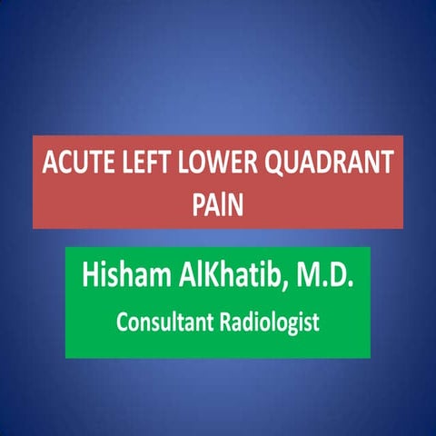 ACUTE LEFT LOWER QUADRANT PAIN | PDF