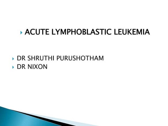 ACUTE LEUKEMIA.ppt | Blood Disorders | Diseases and Conditions