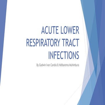 Acute lower respiratory tract infections | PPTX
