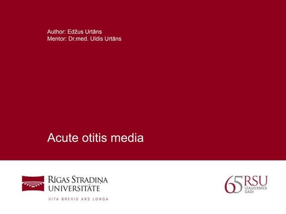 Acute Otitis Media Ppt