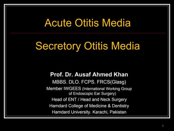 Acute otitis media | PPTX | Ear, Nose and Throat Conditions | Diseases ...