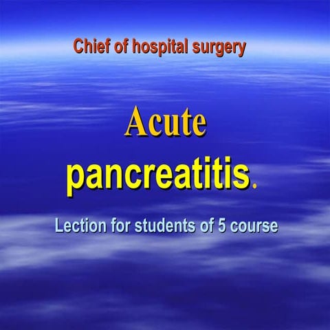 Acute pancreatitis. | PPT | Lung and Respiratory Health | Diseases and ...