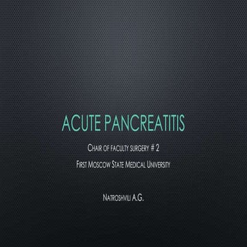 Acute pancreatitis | PPT