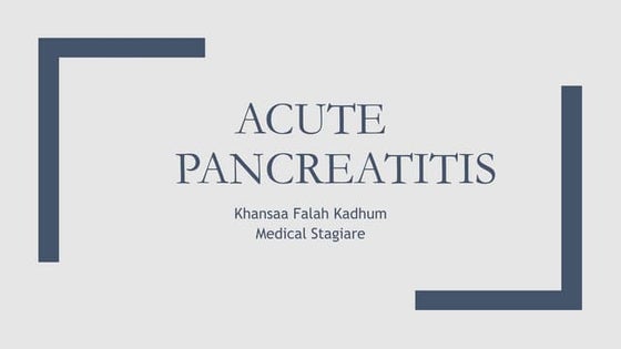 Pancreatitis trial deck | PPT