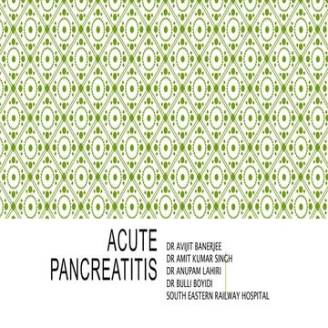 Acute pancreatitis | PPTX