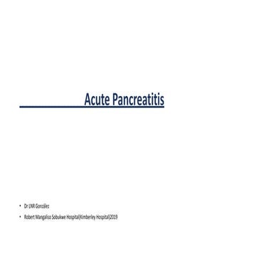 Acute pancreatitis | PPTX