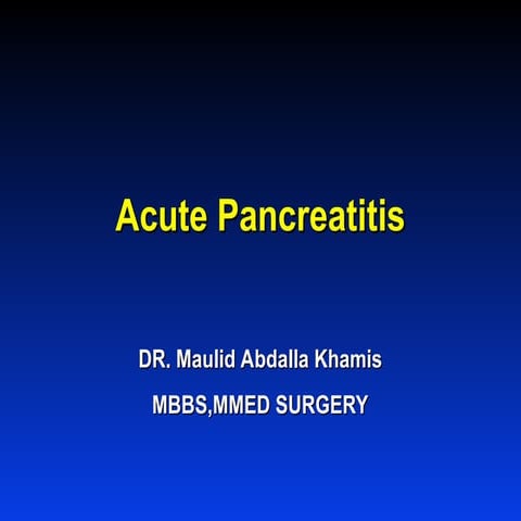 ACUTE PANCREATITIS.ppt in clinical surgery | PPT