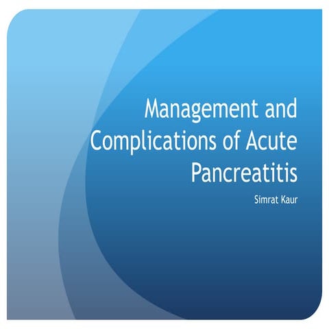 Acute pancreatitis 1 | PPTX | Digestive Disorders | Diseases and Conditions