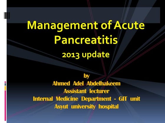 CASE PRESENTATION ON ACUTE PANCREATITIS | PPTX