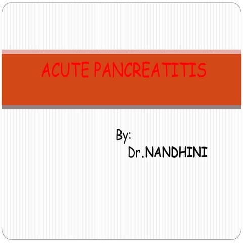 Acute pancreatitis final | PPT