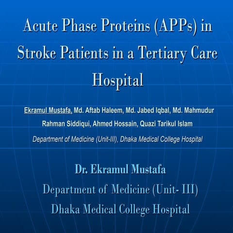 Acute Phase Proteins (APPs) in Stroke.ppt