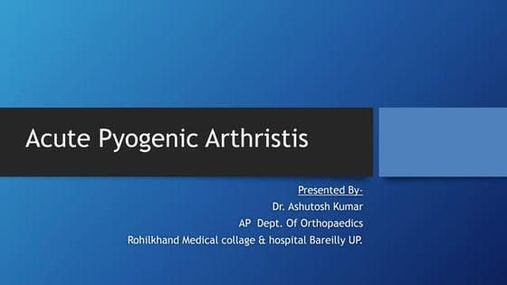 Arthritis sepsis | PPT