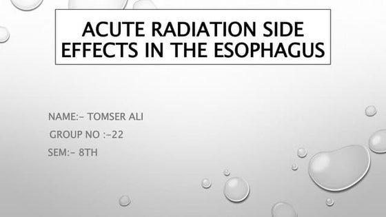 Radiotherapy ppt. Types of radiation and chronic | PPT