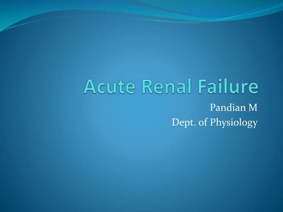 Acute renal failure | PPTX