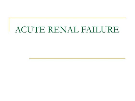 Investigations and complications of ARF | PPT