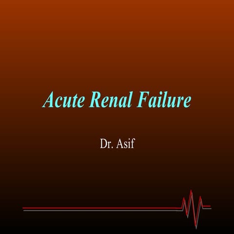Acute renal failure | PPT