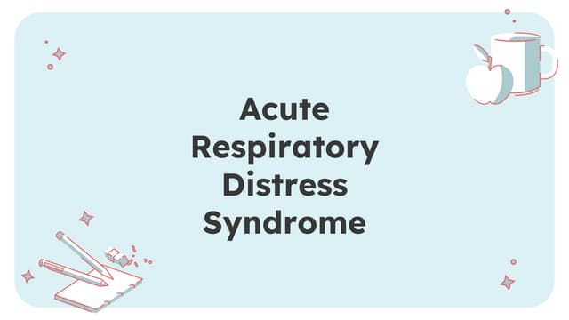 ARDS (Acute respiratory distress syndrome).pptx