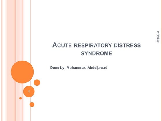 TUGAS BACA - ACUTE RESPIRATORY DISTRESS SYNDROME - Dian.pptx