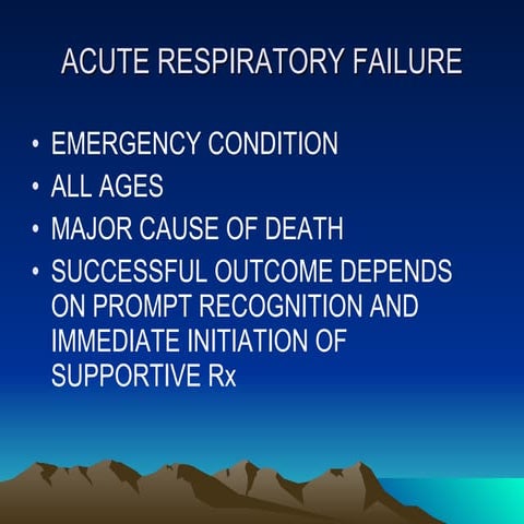 Acute Respiratory Failure | PPT