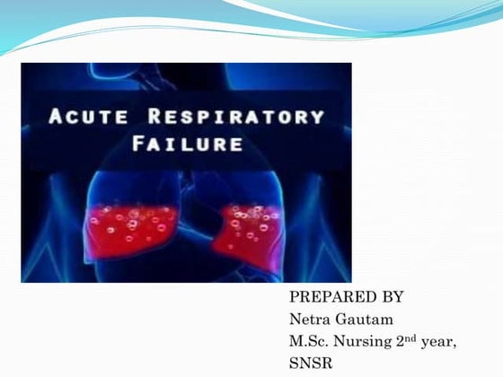 Nursing Acute Respiratory Failure Lightning Learning: AHRF / Type 2