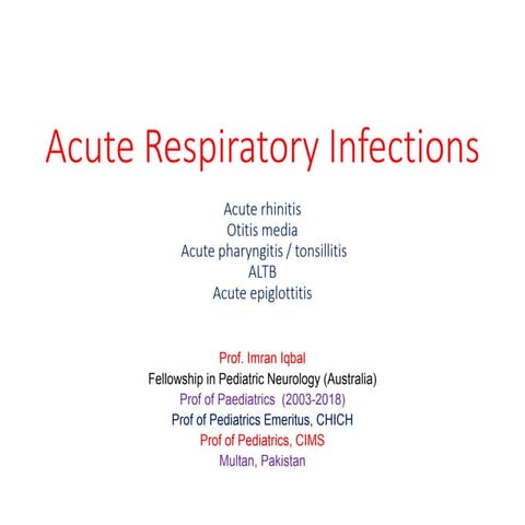 Acute respiratory infections 2021 | PDF