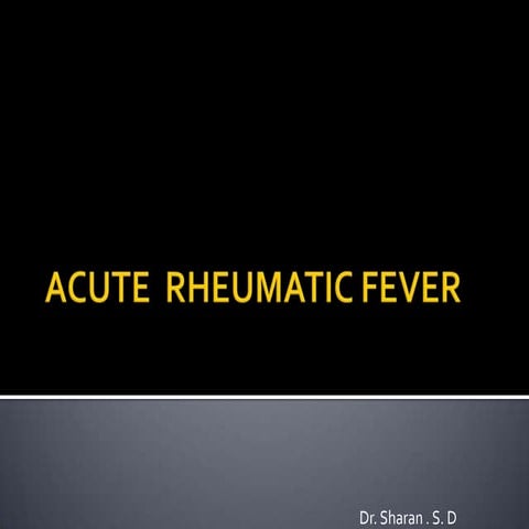 Acute rheumatic fever | PPT