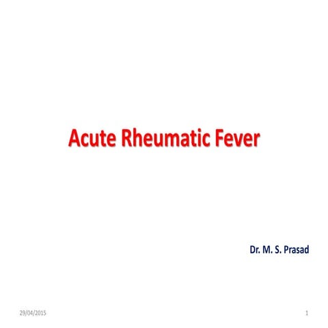 Acute rheumatic fever | PPT
