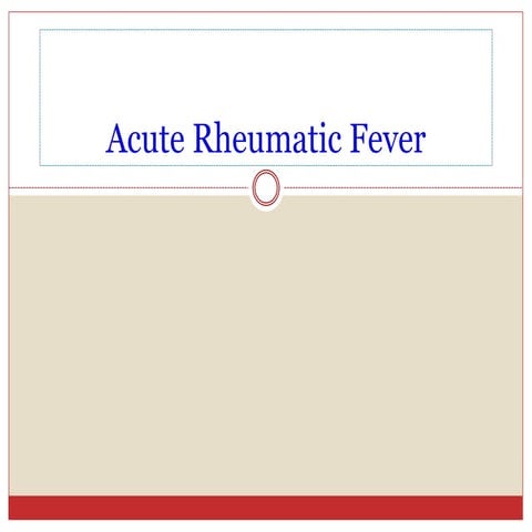 Acute rheumatic fever | PPT